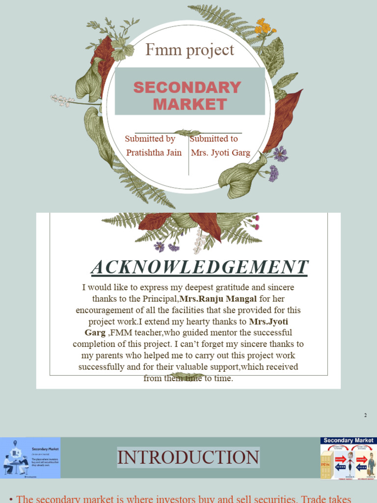 FMM Project | Download Free PDF | Stocks | Securities (Finance)