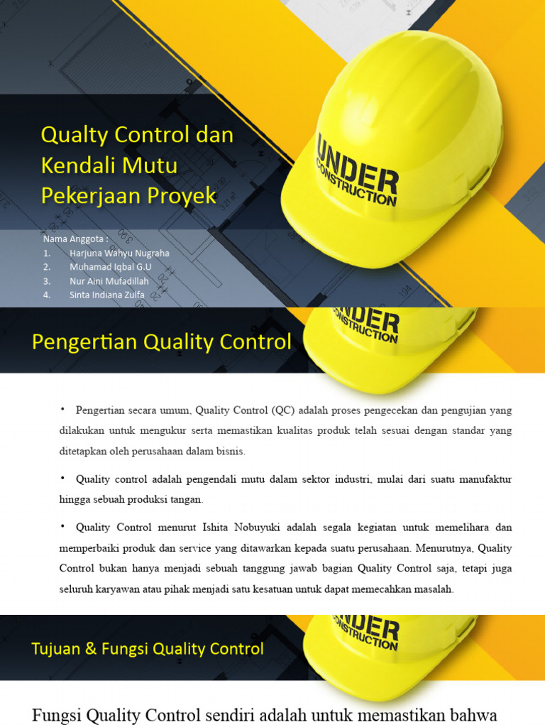 Qualty Control Dan Kendali Mutu Pekerjaan Proyek | PDF | Bisnis | Komputer