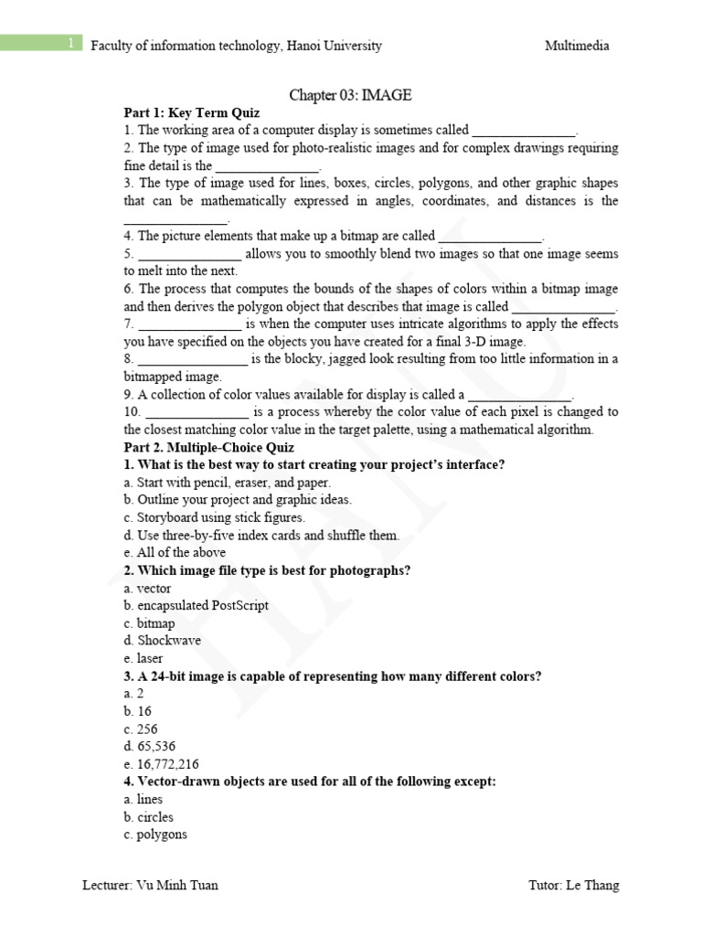 Week4 Tut03 Chapter03 | PDF