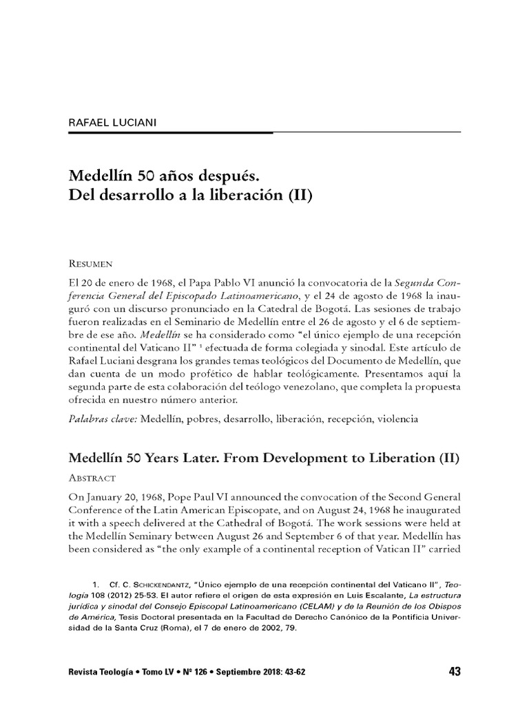 LUCIANI - Medellin 50 años después | PDF | Iglesia Católica