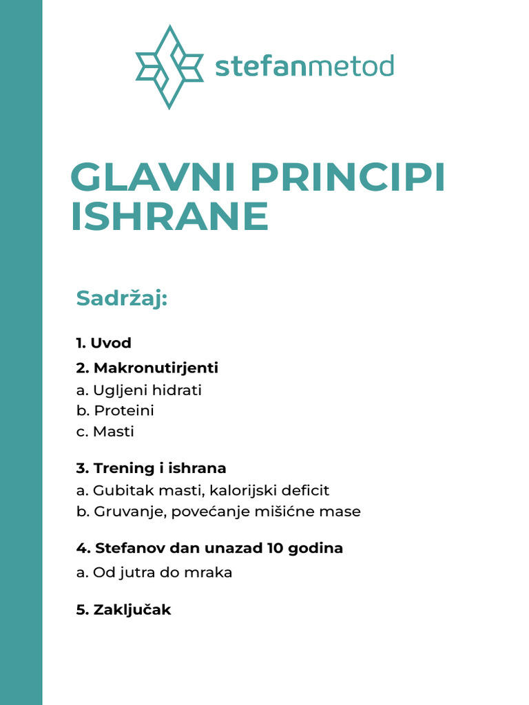 Glavni Principi Ishrane Stefanmetod Compressed | PDF