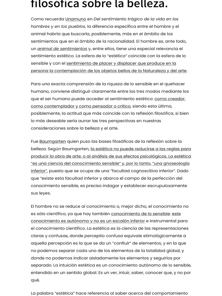 Oposinet - Tema 22. La Reflexión Filosófica Sobre La Belleza | PDF ...