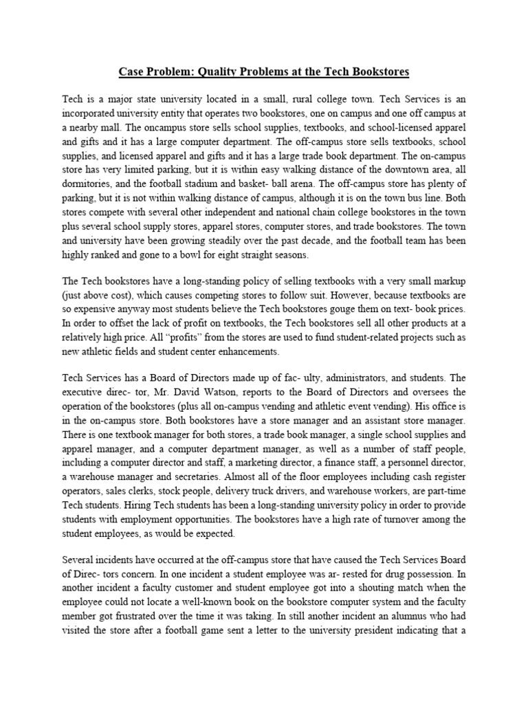 Case Problem 1 | PDF | Textbook | Employment