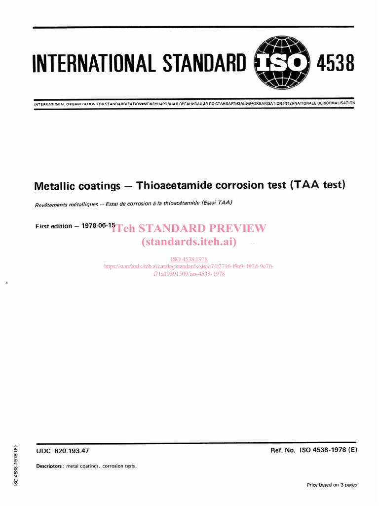 ISO-4538-1978 | PDF