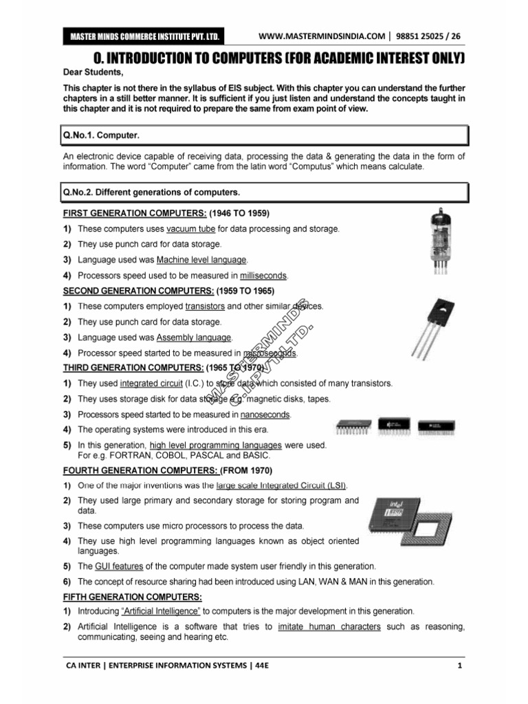 Introduction To Computers | PDF
