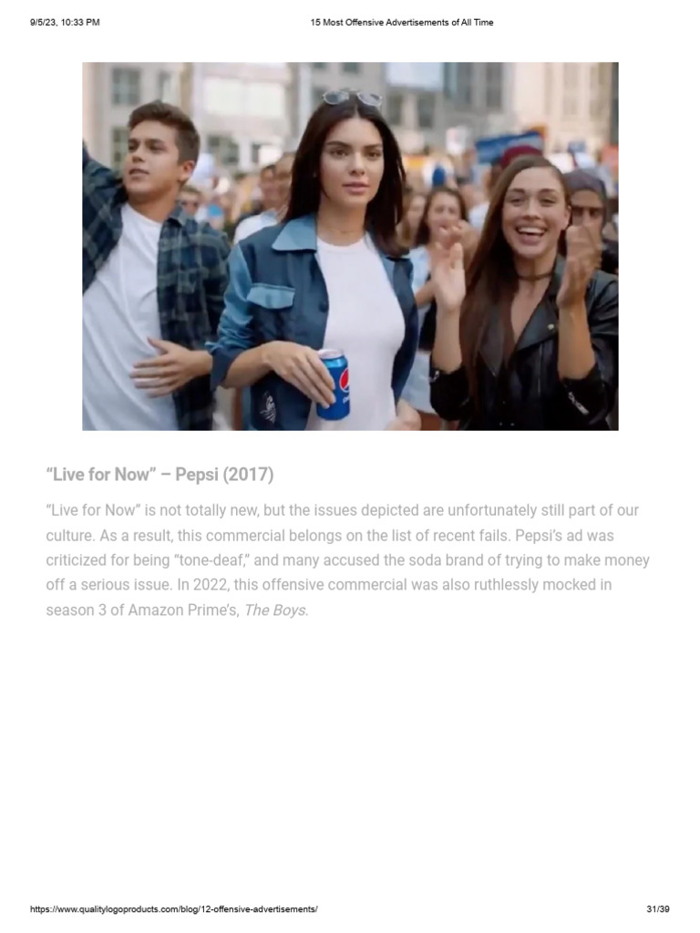 15 Most Offensive Advertisements of All Time | PDF