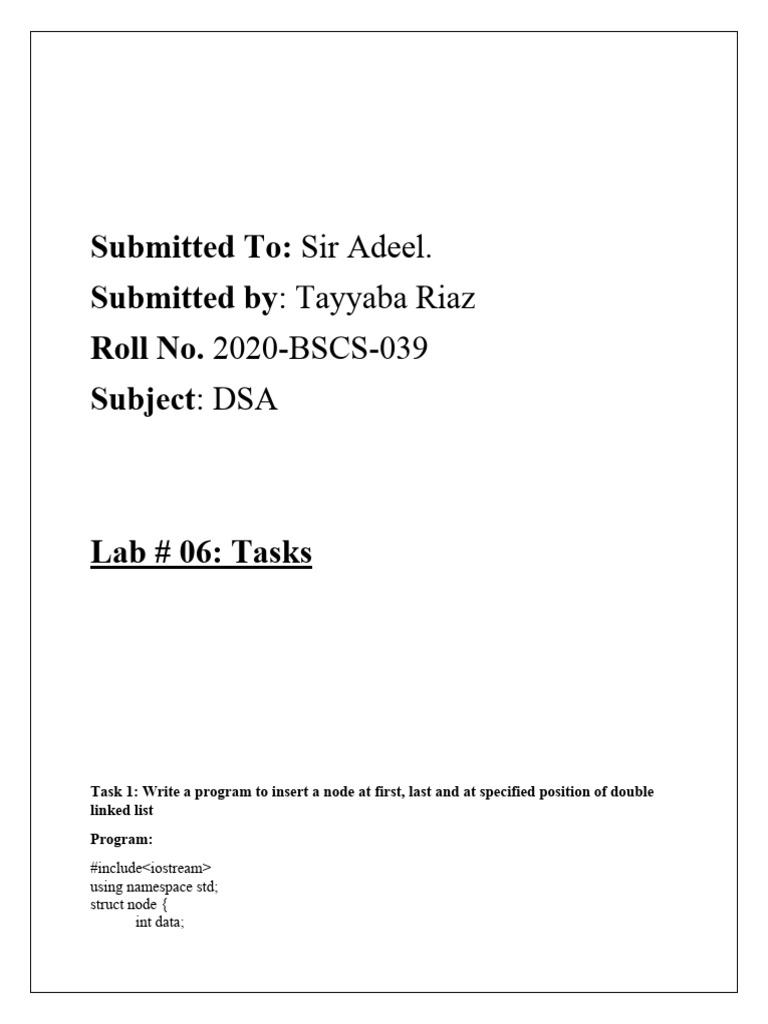 Data Structure Lab 6 Pdf Queue Abstract Data Type Namespace