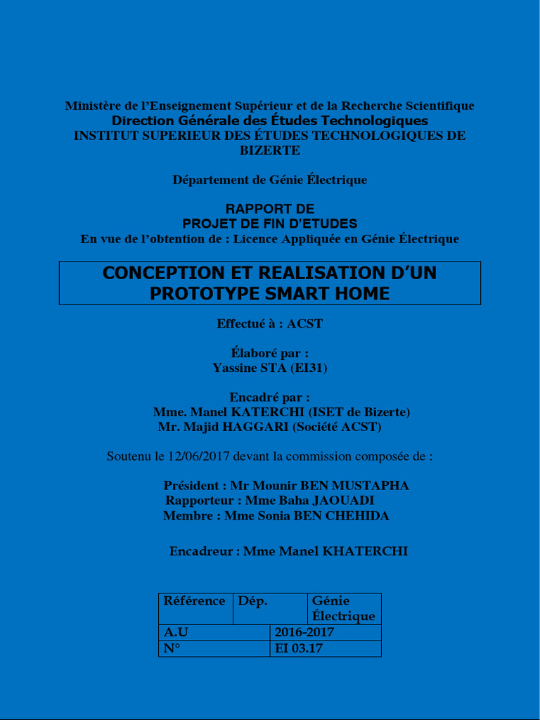 Conception Et Realisation D - Un Prototype Smart Home | PDF | Domotique ...