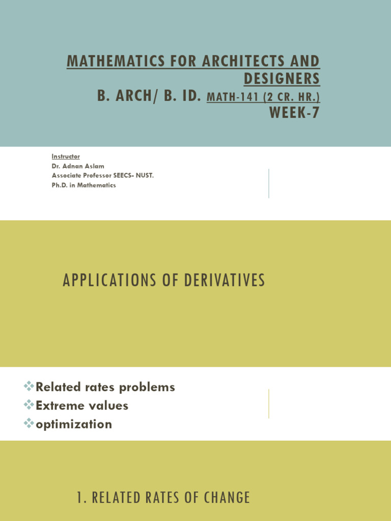 Word Problems For Differentiation | PDF | Applied Mathematics | Mathematical Concepts