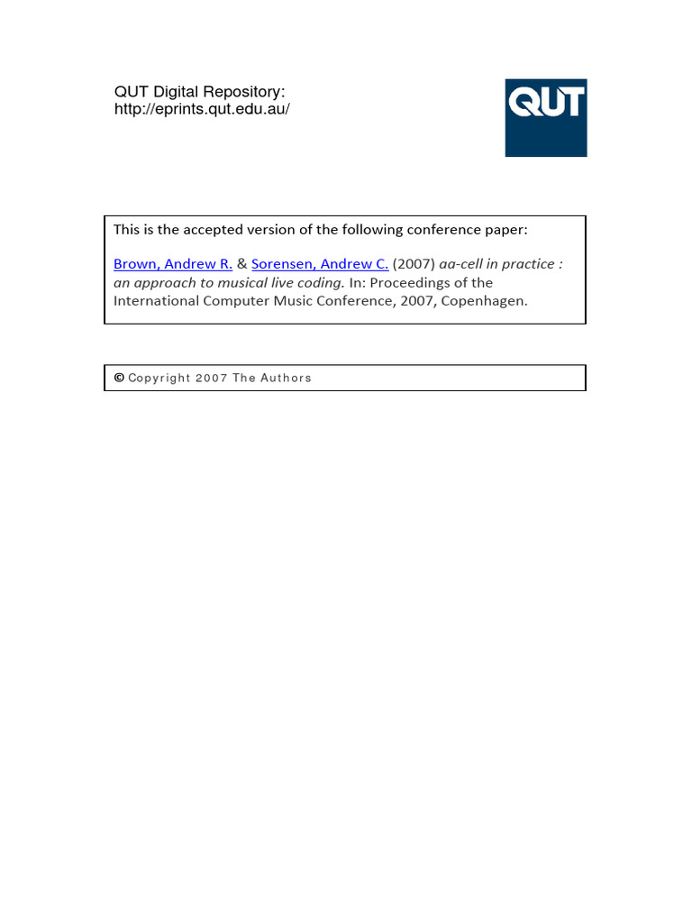 An Approach To Musical Live Coding Pdf Computer Programming Pitch