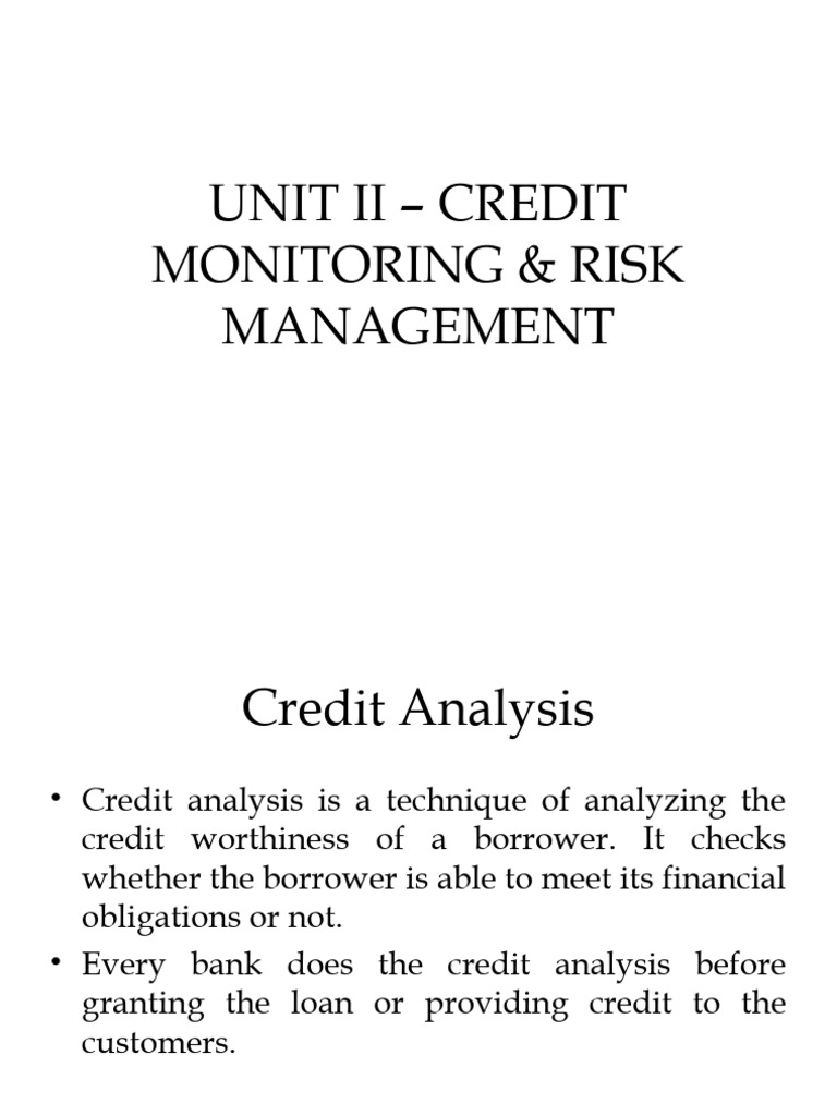 Credit Analysis and Risk Management Guide | PDF | Credit | Finance ...