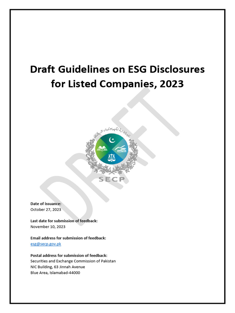 ESG Disclosures Guidelines | PDF