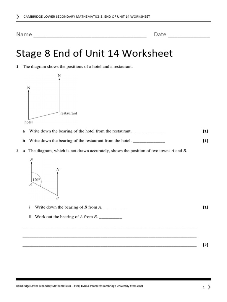 Stage 8 End of Unit 14 Worksheet | PDF | Classical Geometry | Euclidean ...