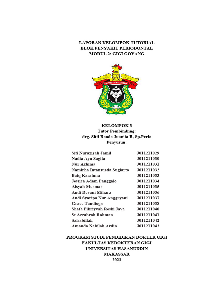 Laporan Kelompok 3 Tutorial Modul 2 Blok Perio | PDF | Pengembangan Diri