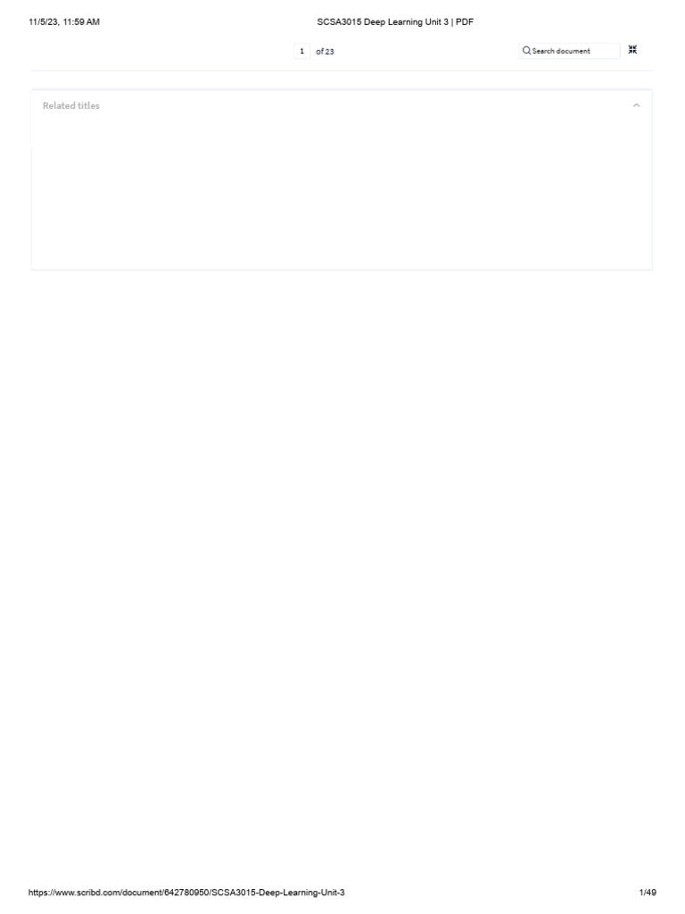 Deep Learning Unit 3 PDF | PDF | Scribd | Web 2.0