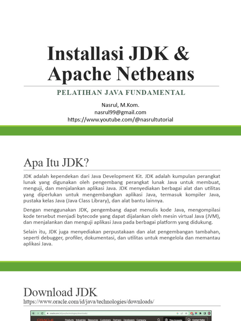 Panduan Instalasi JDK dan NetBeans | PDF