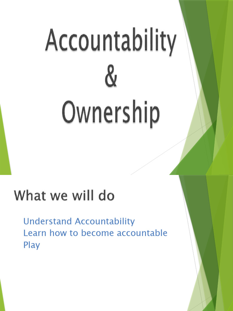 Understanding Accountability and Ownership | PDF | Accountability ...