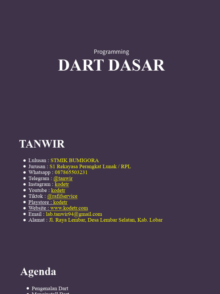 Basic Dart Program | PDF