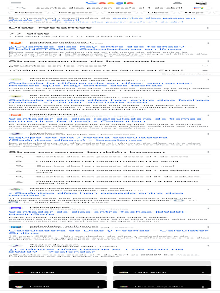 Cuantos Dias Psaron Desfe El 1 de Abril - Buscar Con Google | PDF ...