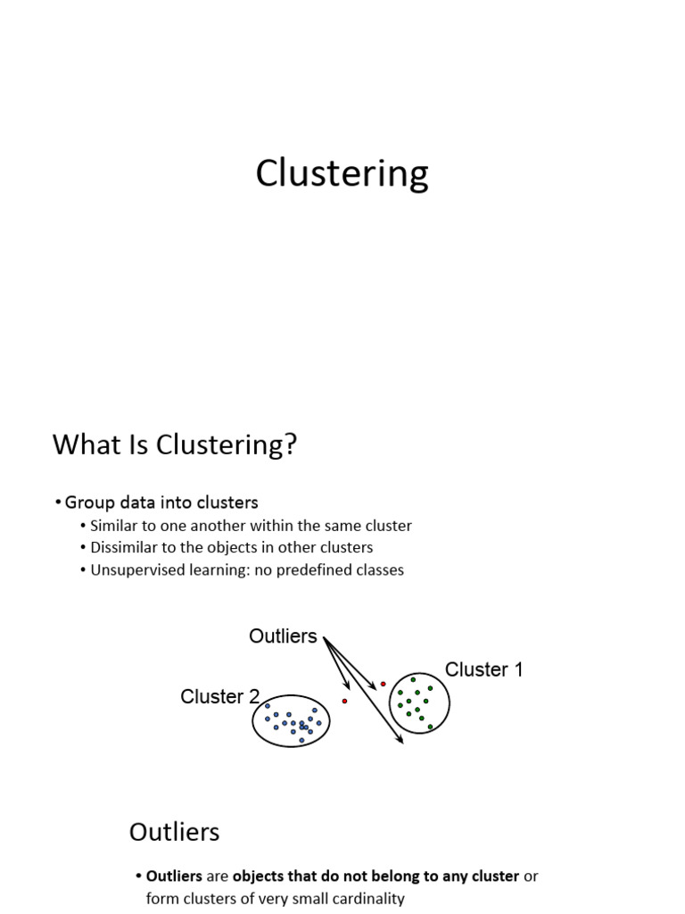 Lecture 23 - Clustring | PDF | Cluster Analysis | Algorithms And Data Structures
