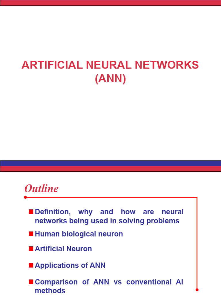 Lecture 25 - Artificial Neural Networks | PDF | Neuron | Artificial Neural Network