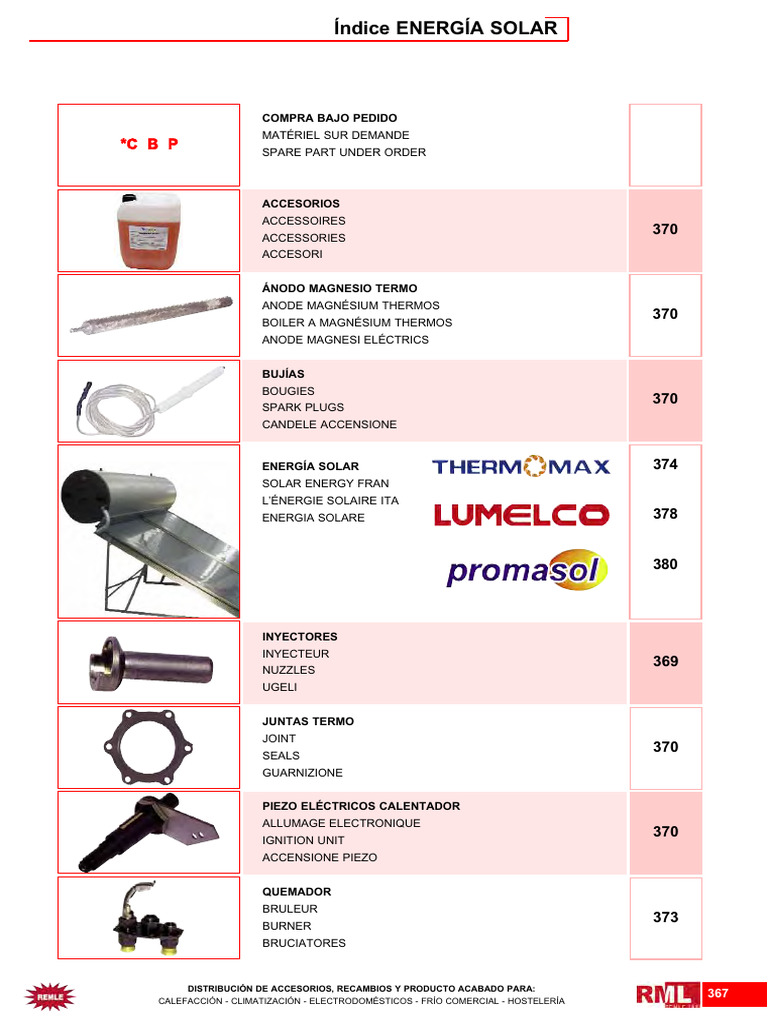 Catálogo Remle Solar Térmica | PDF | Fenómenos de transporte | Fenomeno ...