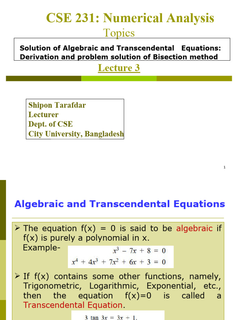 Lecture-3 (Week-2) | PDF