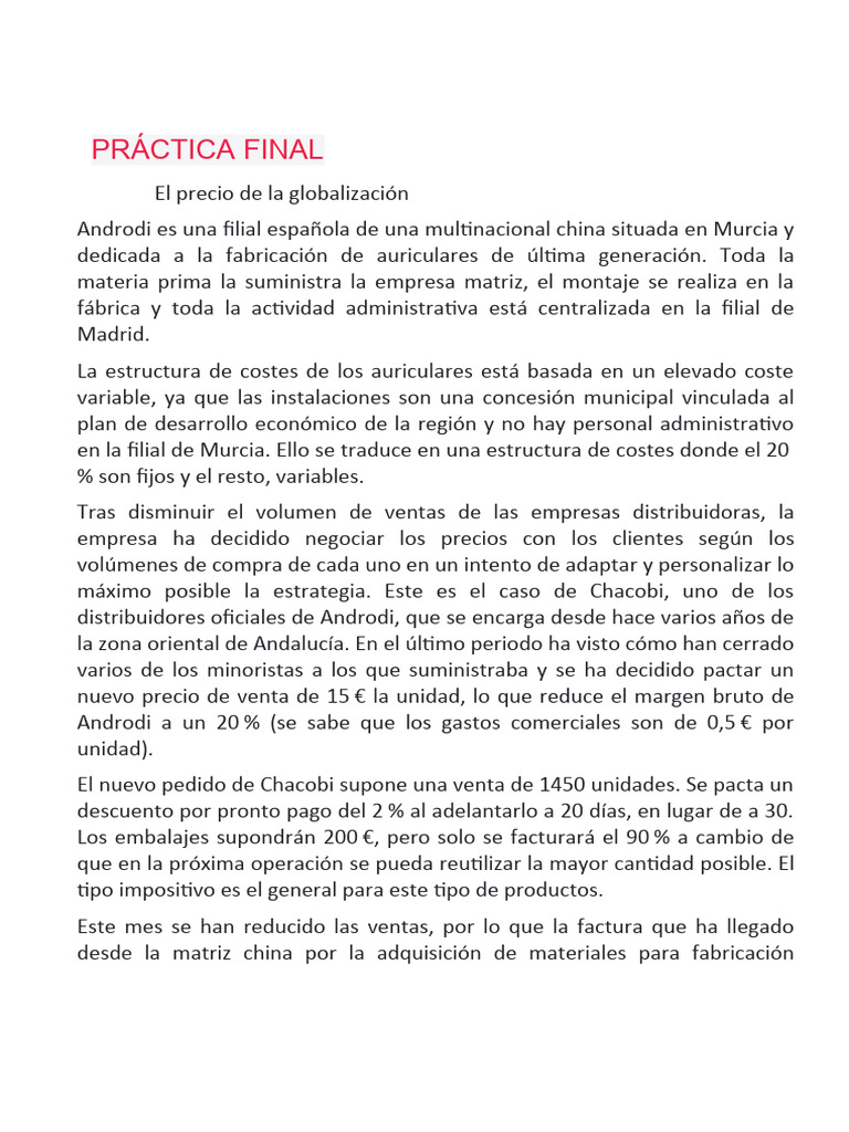 Unidad 11 Practica Final | PDF