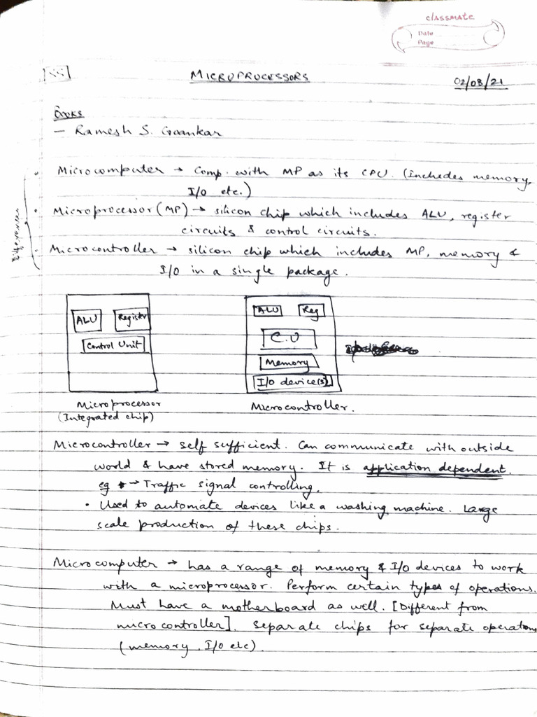 SS Microprocessor Till CIA 1 | PDF