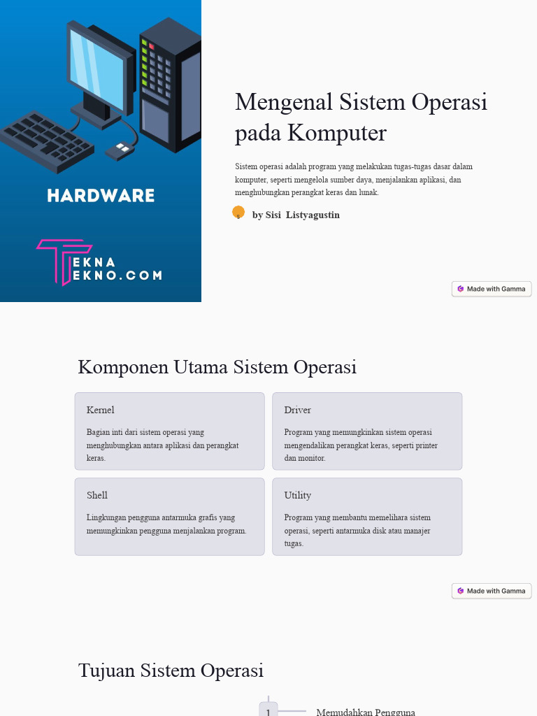 Sitem Operasi - Pertemuan 1 | PDF