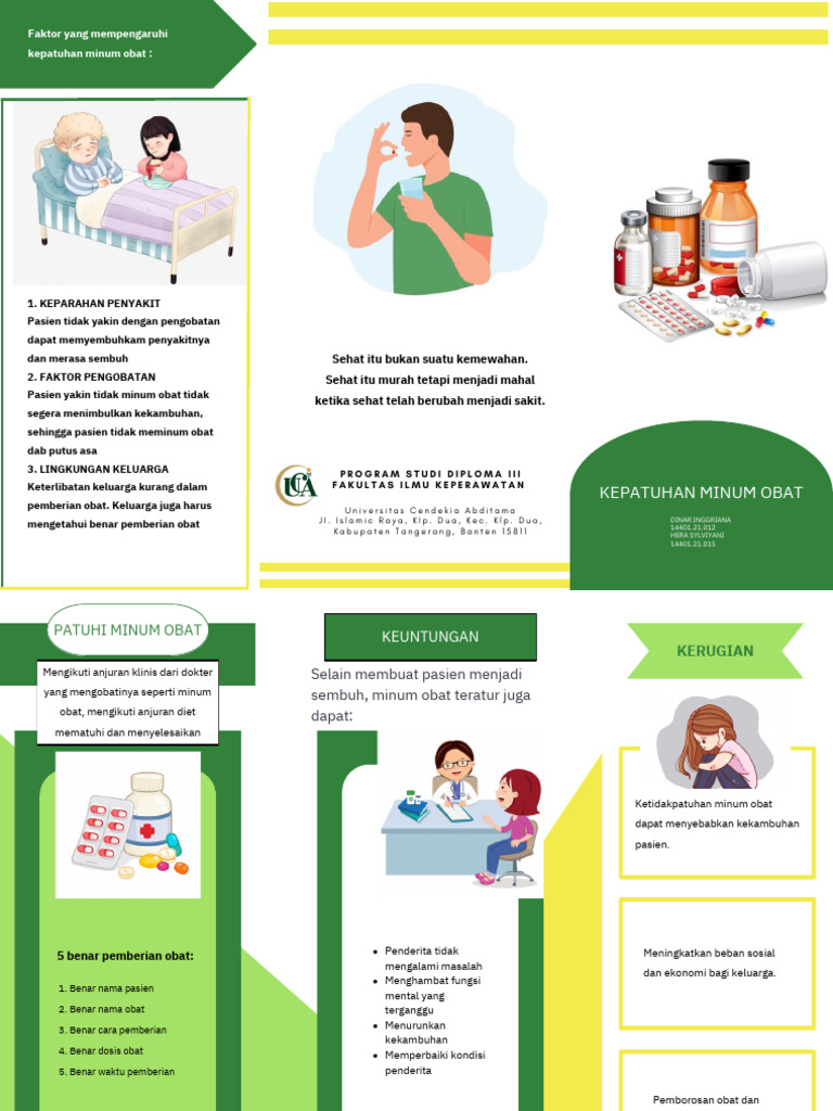 Leaflet Kepatuhan Minum Obat | PDF