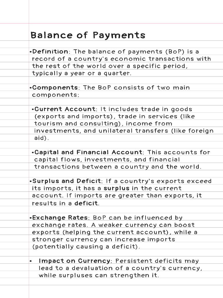 Balance of Payments | PDF