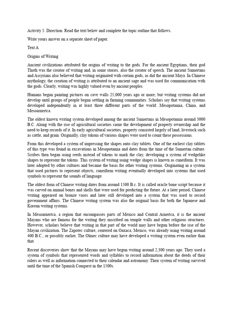 EAPP 12-Activity | PDF | Writing | Cuneiform