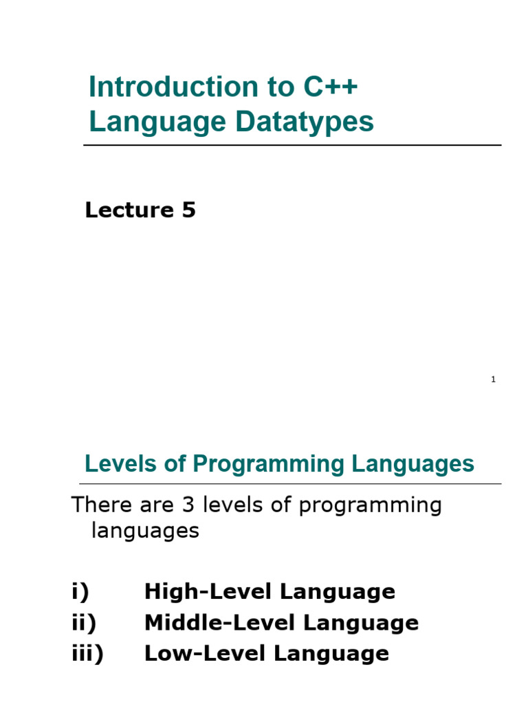 5 Lec Datatypes | PDF | Integer (Computer Science) | Data Type 5 Lec Datatypes | PDF | Integer (Computer Science) | Data Type