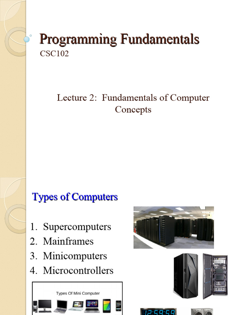 3-Lec - Fundamentals of Computer Concepts | PDF | Computer Programming | Programming Language