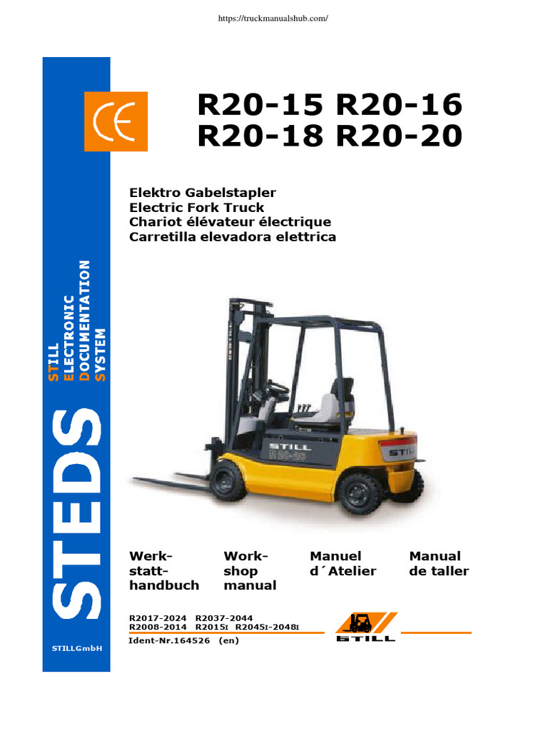 Still Electric Forklift R20-15 R20-16 R20-18 R20-20 Service Manual | PDF Still Electric Forklift R20-15 R20-16 R20-18 R20-20 Service Manual | PDF