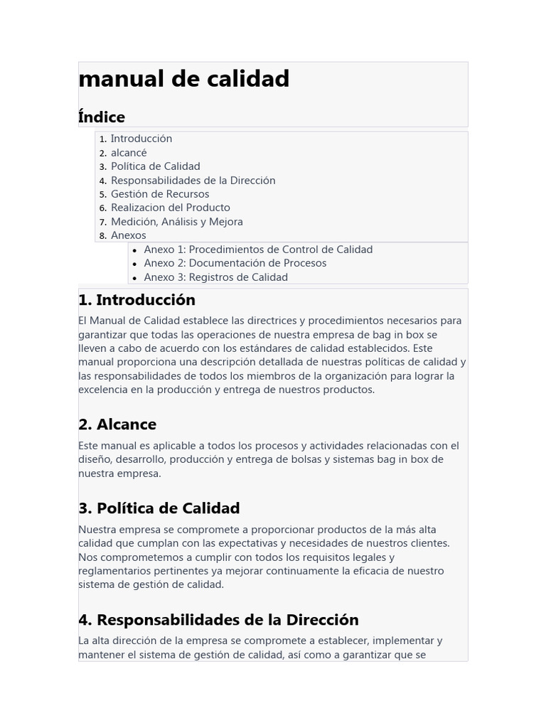 Manual de Calidad Para Power Point | PDF | Calidad (comercial) | Sistema de manejo de calidad