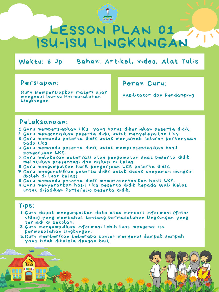 Lesson Plan & LKPD 01 - Isu-Isu Lingkungan | PDF