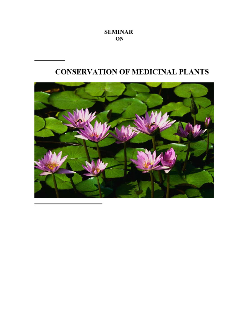 Conservation of Endangered Medicinal Plants | PDF | Conservation ...