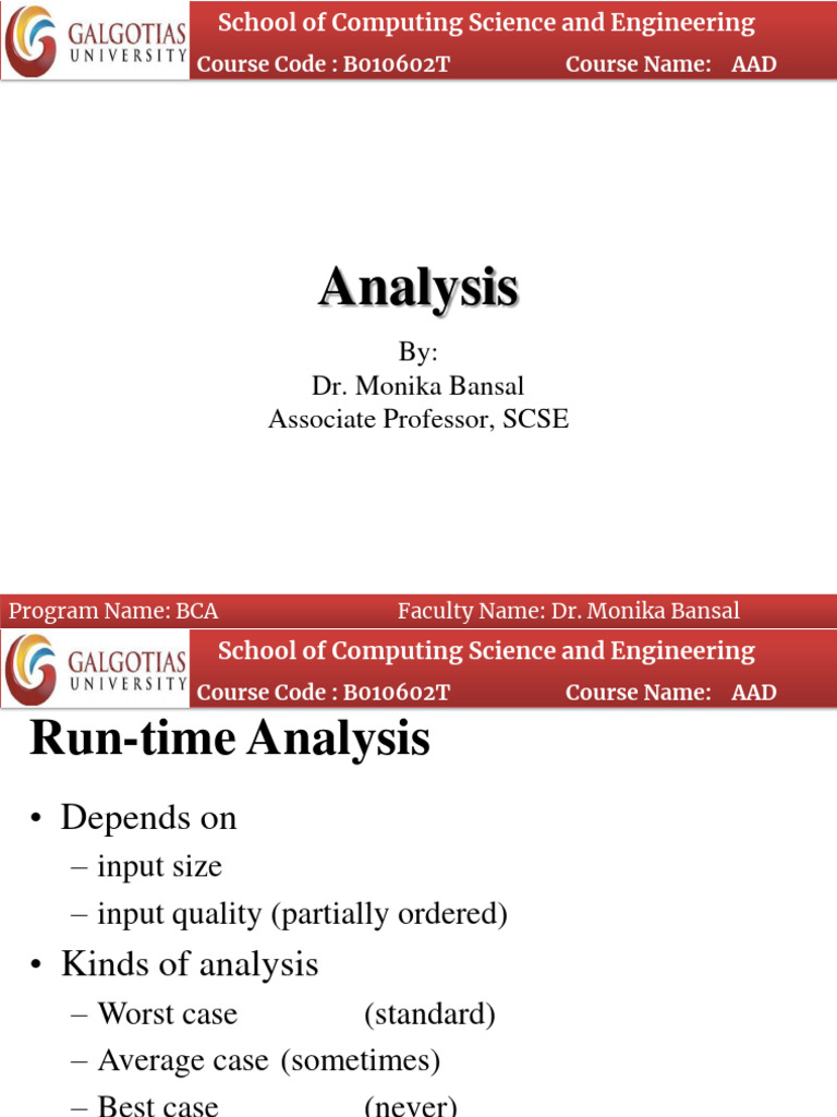 Analysis | PDF | Algorithms | Computer Science
