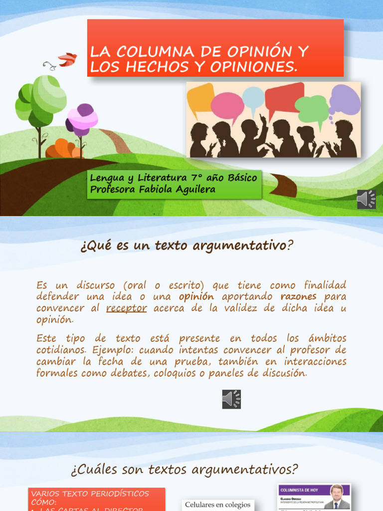 HECHO Y OPINION PPT-Séptimo | PDF | Ensayos