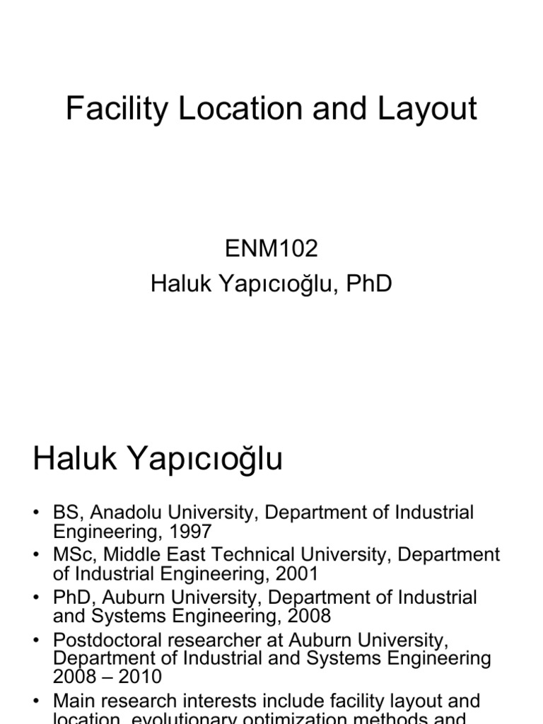 ENM102 Facility Location and Layout | PDF | Logistics | Warehouse ENM102 Facility Location and Layout | PDF | Logistics | Warehouse