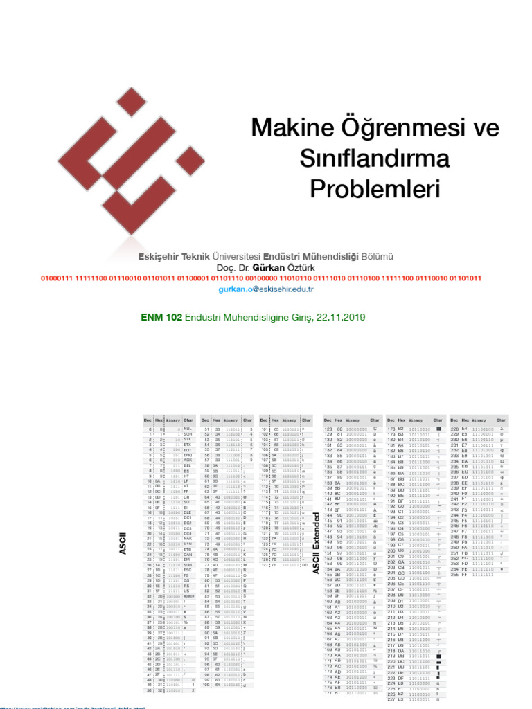 ENM 102 Makine Ogrenmesi | PDF