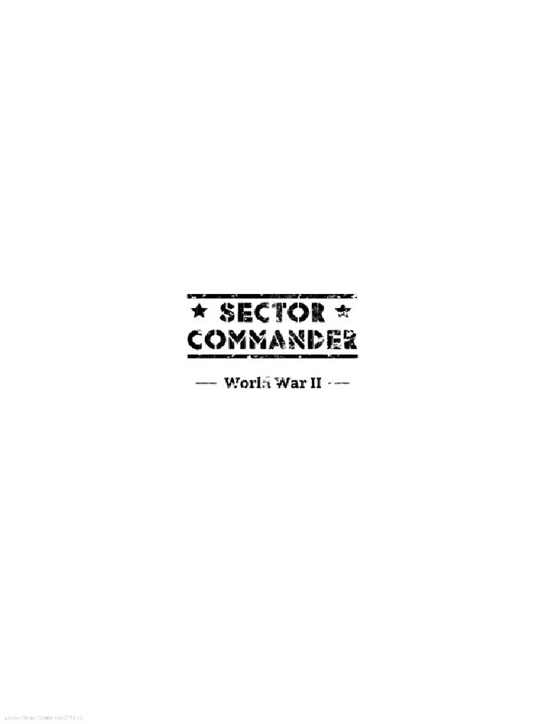 Sector Commander WW2 Digital Rule Book | PDF