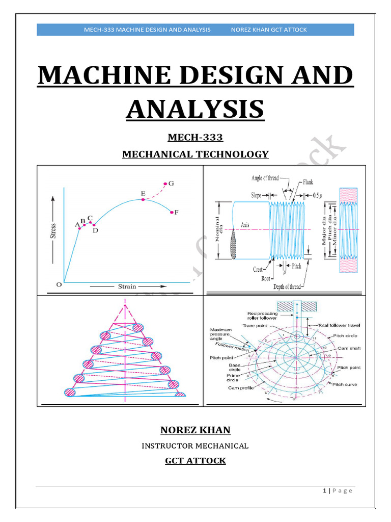 Machine Design and Analysis 2023-24 | PDF | Young's Modulus | Strength ...