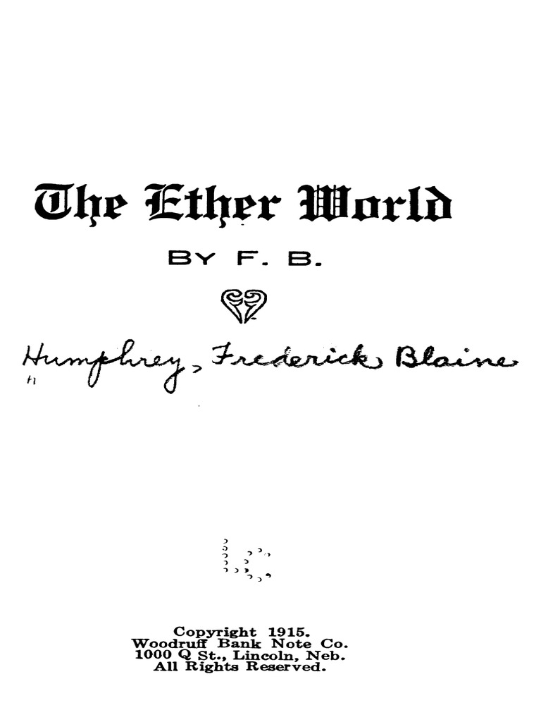 The Ether World | PDF