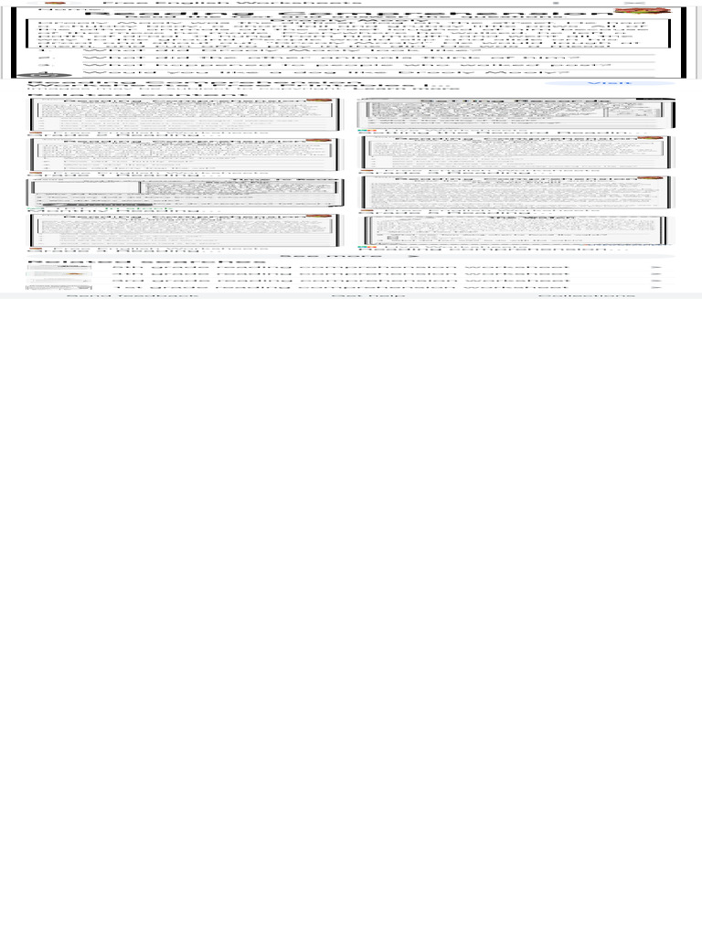 Printable Year 5 Reading Comprehension Worksheets - Google Search | PDF