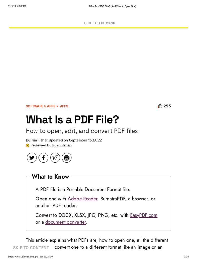 What Is A PDF File - (And How To Open One) | PDF | Microsoft Word ...