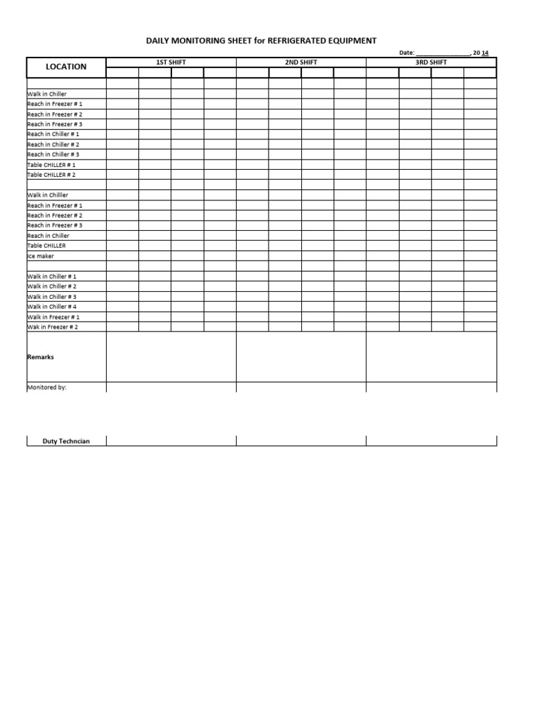 CHILLER MONITORING FORM D | PDF | Technology & Engineering