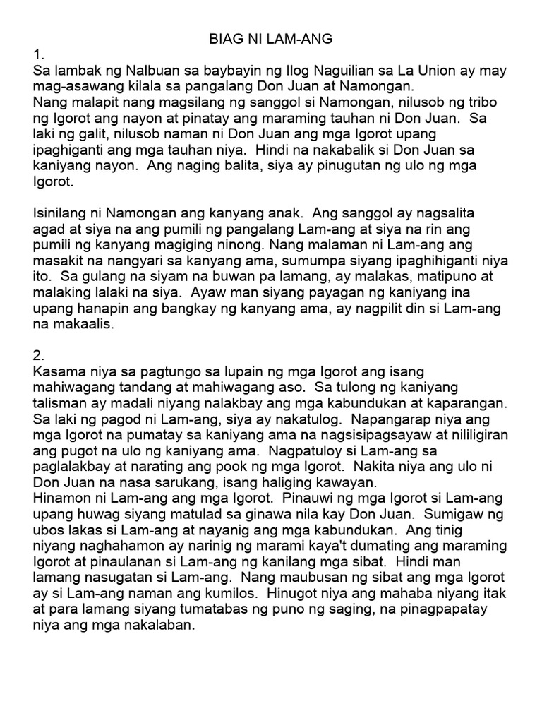 Biag Ni Lam | PDF